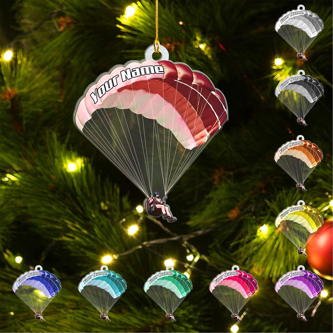Personalized Sky Diving Acrylic Ornaments, Sky Diving Suncatcher ...