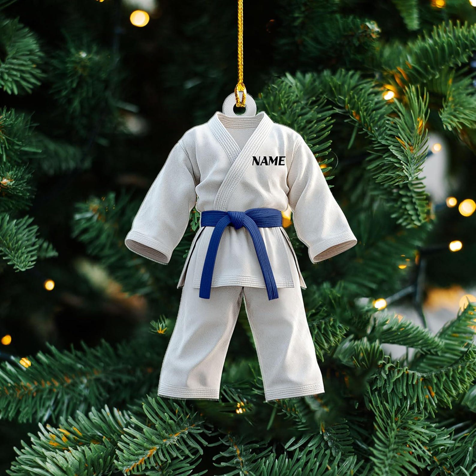 Personalized Karate Uniform Christmas Acrylic Ornament, Karate Lovers ...
