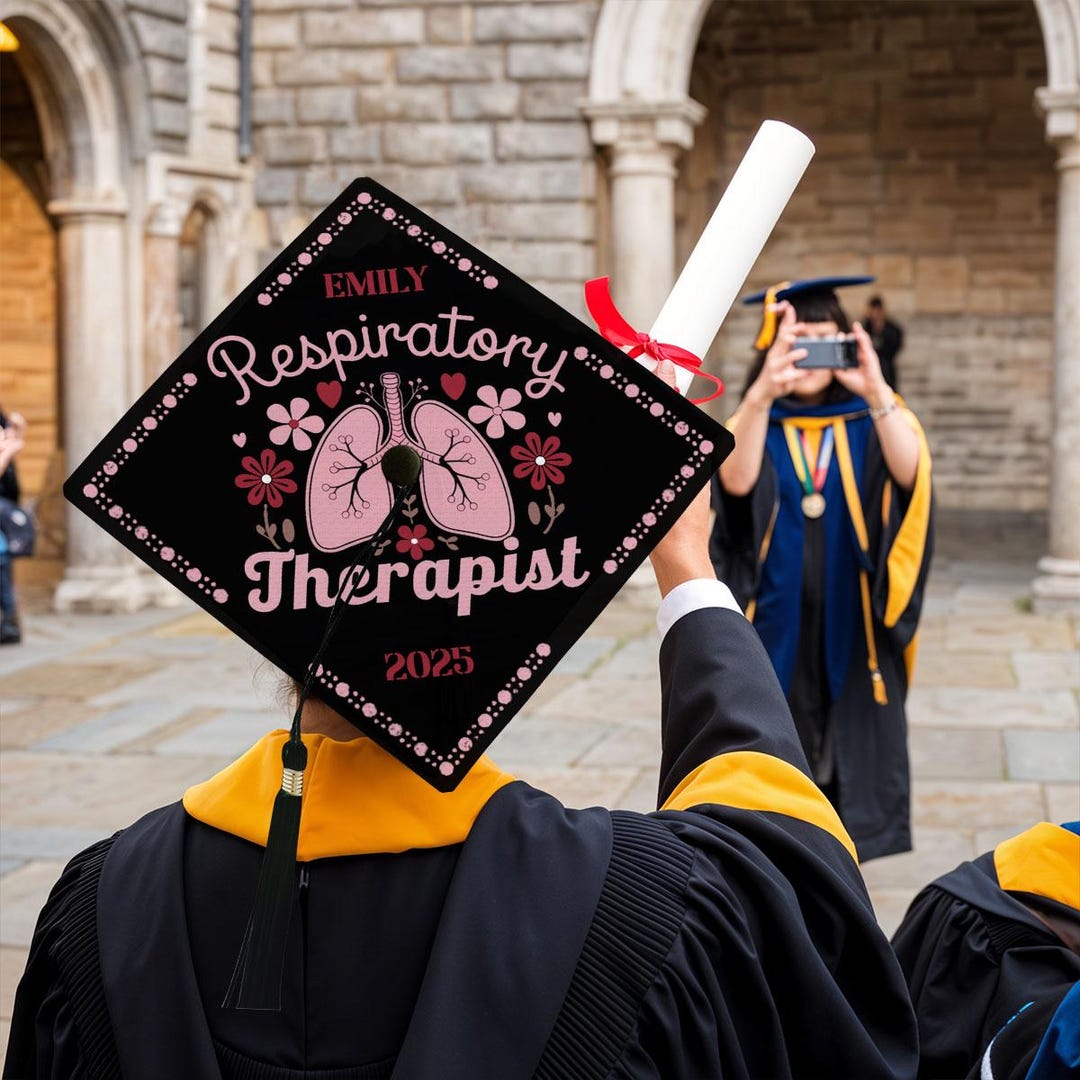 Respiratory Therapist Graduation Cap Topper, Customized RT Grad Cap ...