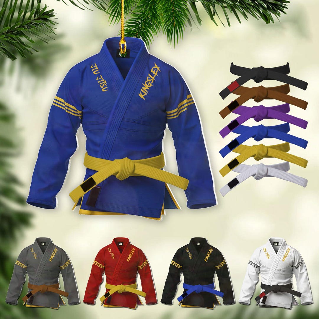 Personalized Jiu Jitsu Uniform Christmas Ornament: Custom Belt Colors ...