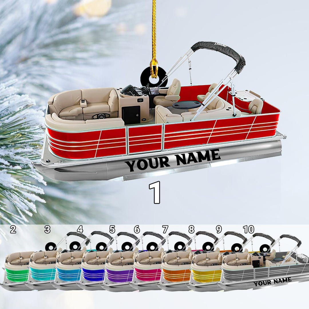 Custom Pontoon Ornament Boat Ornament Potoon Tree Hanging Decor ...