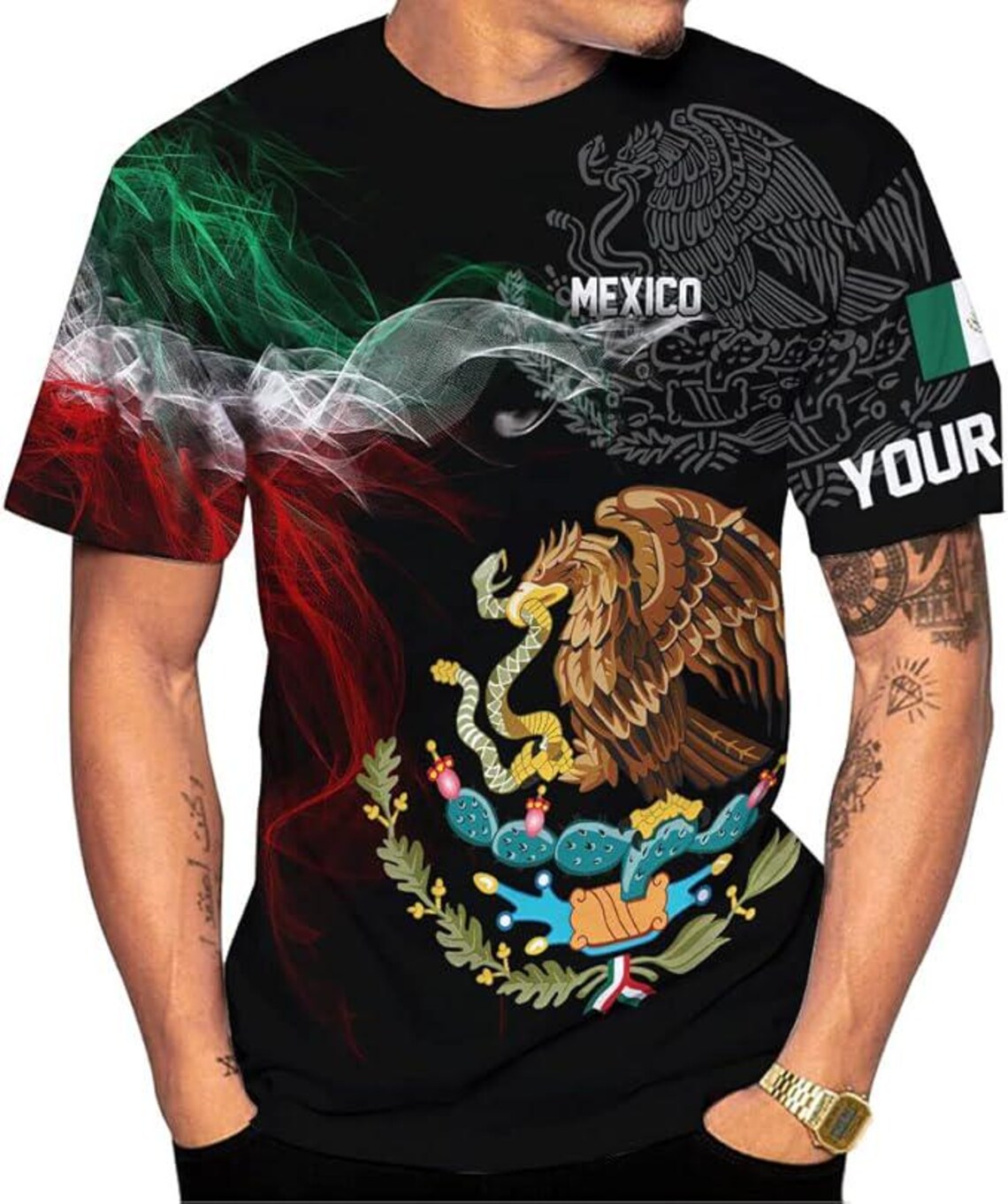 Custom Name Mexican Shirts for Men, Personalized Mexico Shirt, Mexico ...