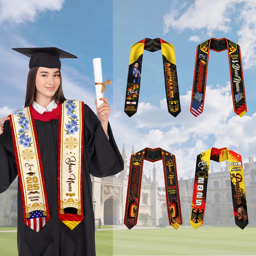 Personalized Germany Stole,custom Germany Graduation Sash,germany ...