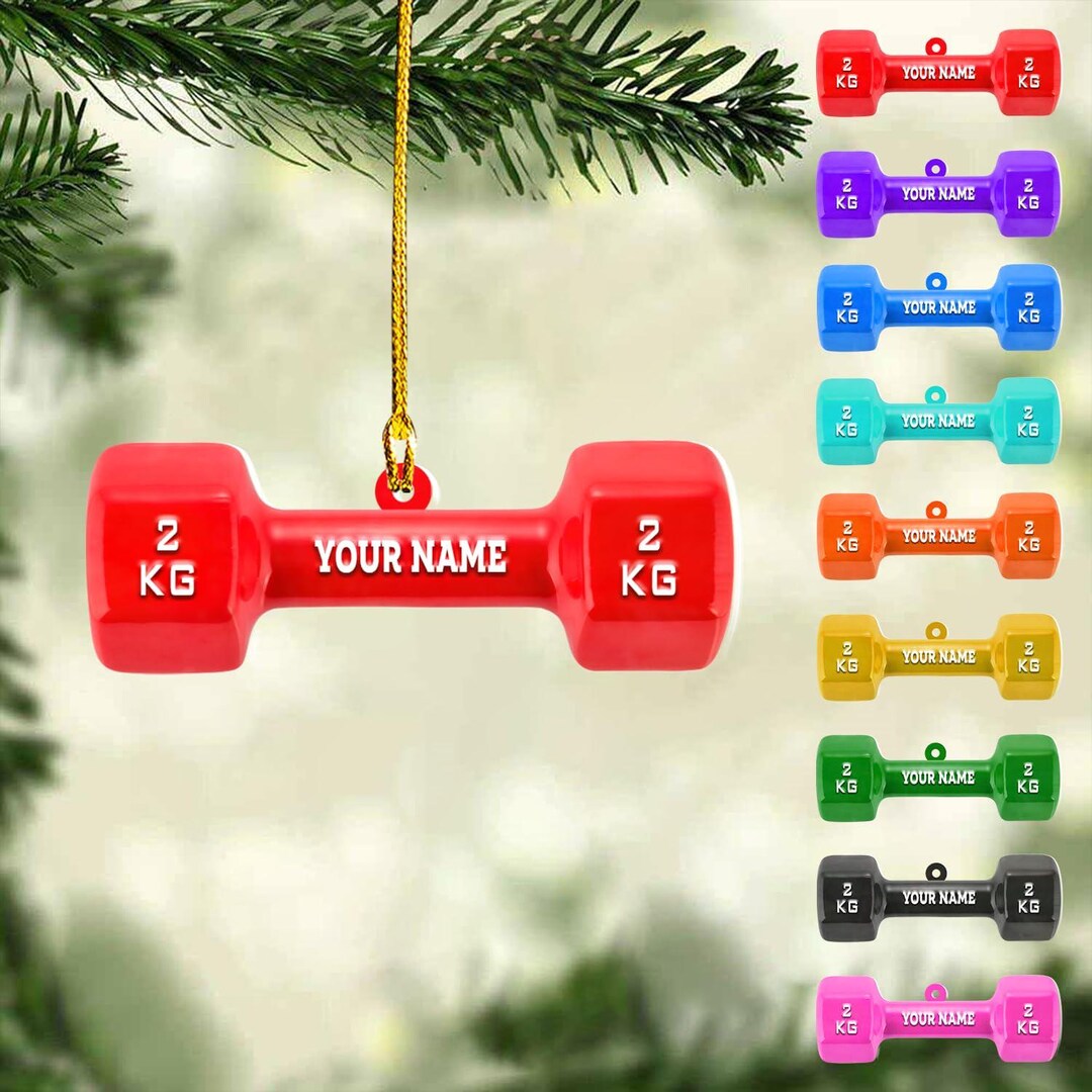 Personalized Weight Lifting Layered Wood Ornament, Custom Merry Liftmas ...