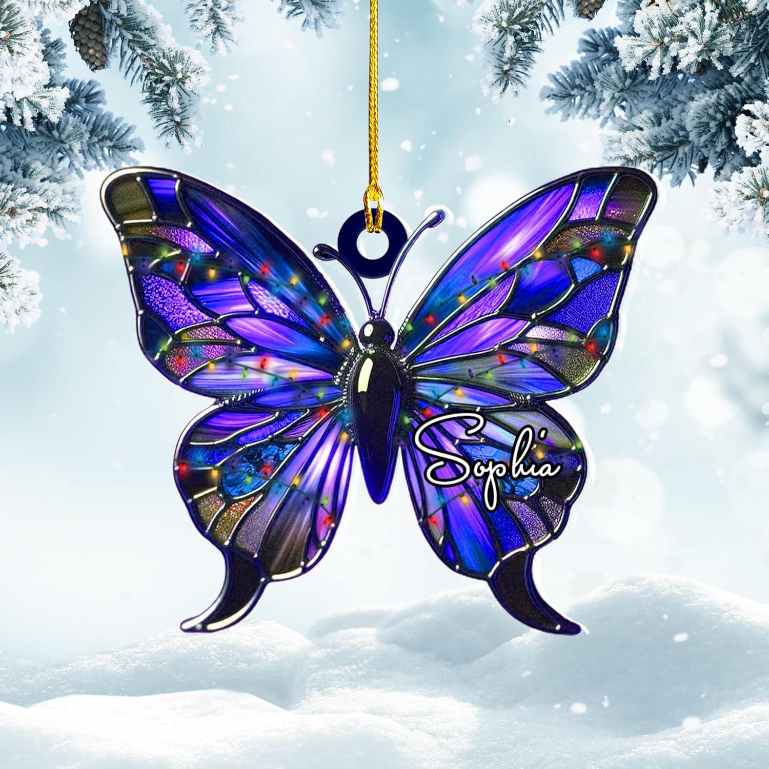 Butterfly Christmas Ornament, Butterfly Christmas Tree Ornaments ...