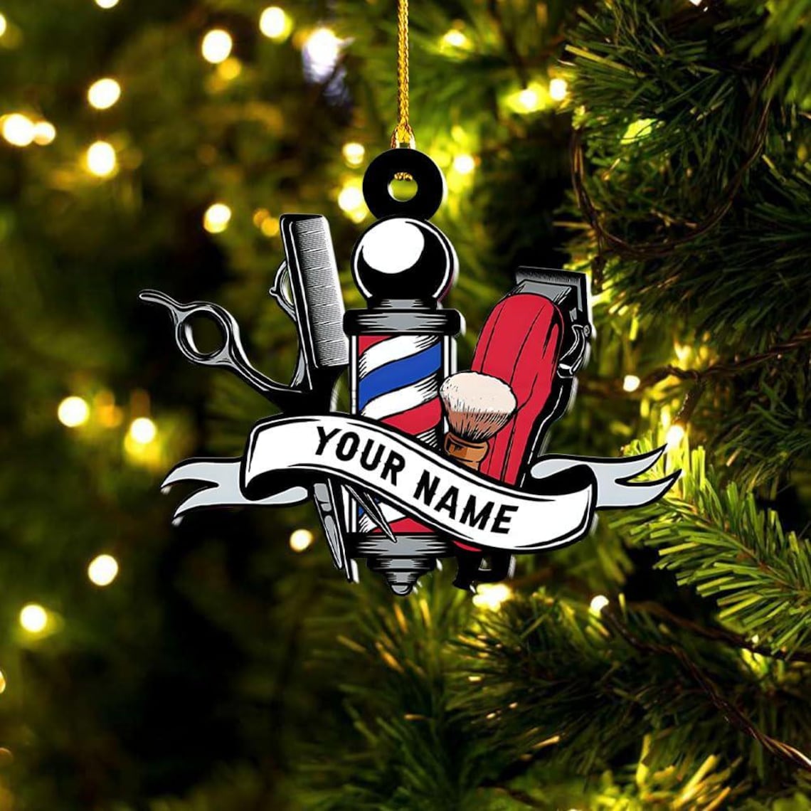 Personalized Barber Shop Christmas Ornament ,barber Shop Ornament ,gift ...