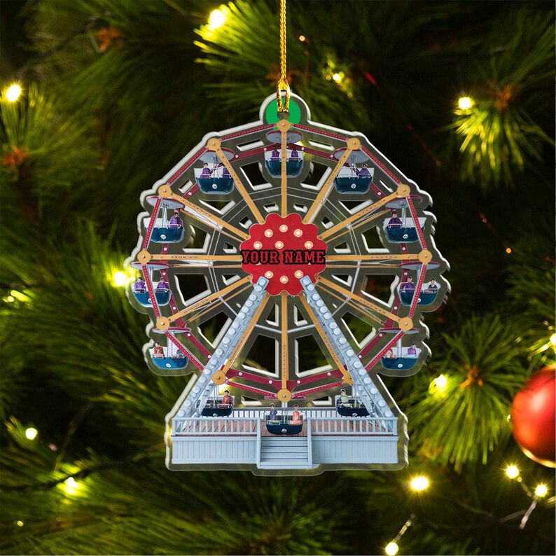 Personalized Ferris Wheel Ornament, Wheel Christmas Ornament, Ferris ...