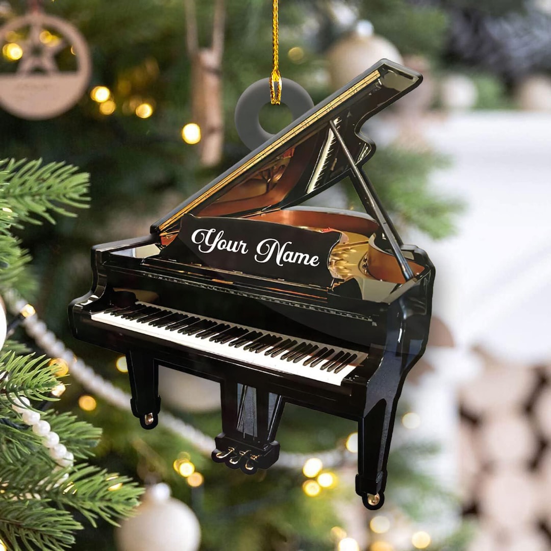 Personalized Piano Christmas Ornament, Music Christmas Flat Ornament ...