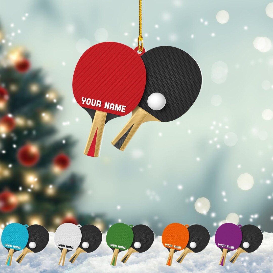 Personalized Table Tennis Ornament, Ping Pong Car Ornament, Ping Pong ...