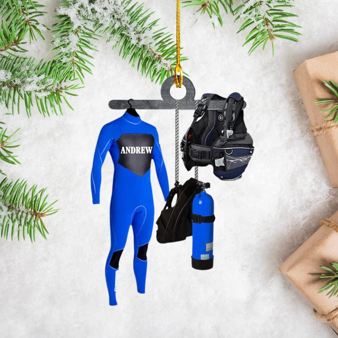 Personalized Diver Ornament, Scuba Diving Hanging Ornament, Gift for ...
