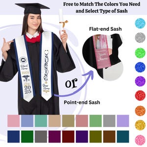 Customized Nursing Stole, Nursing Graduation Stole, RN Stole Nursing ...