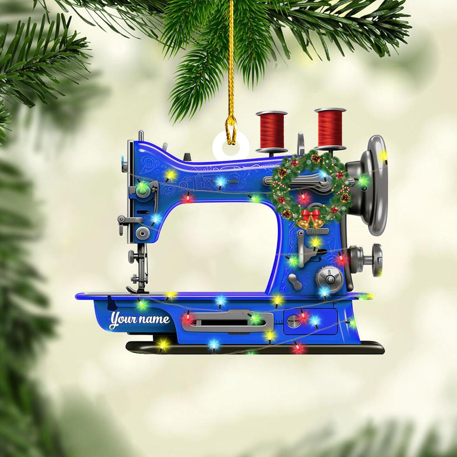 Personalized Sewing Machine Christmas Ornament 2025, Sewing Machine ...