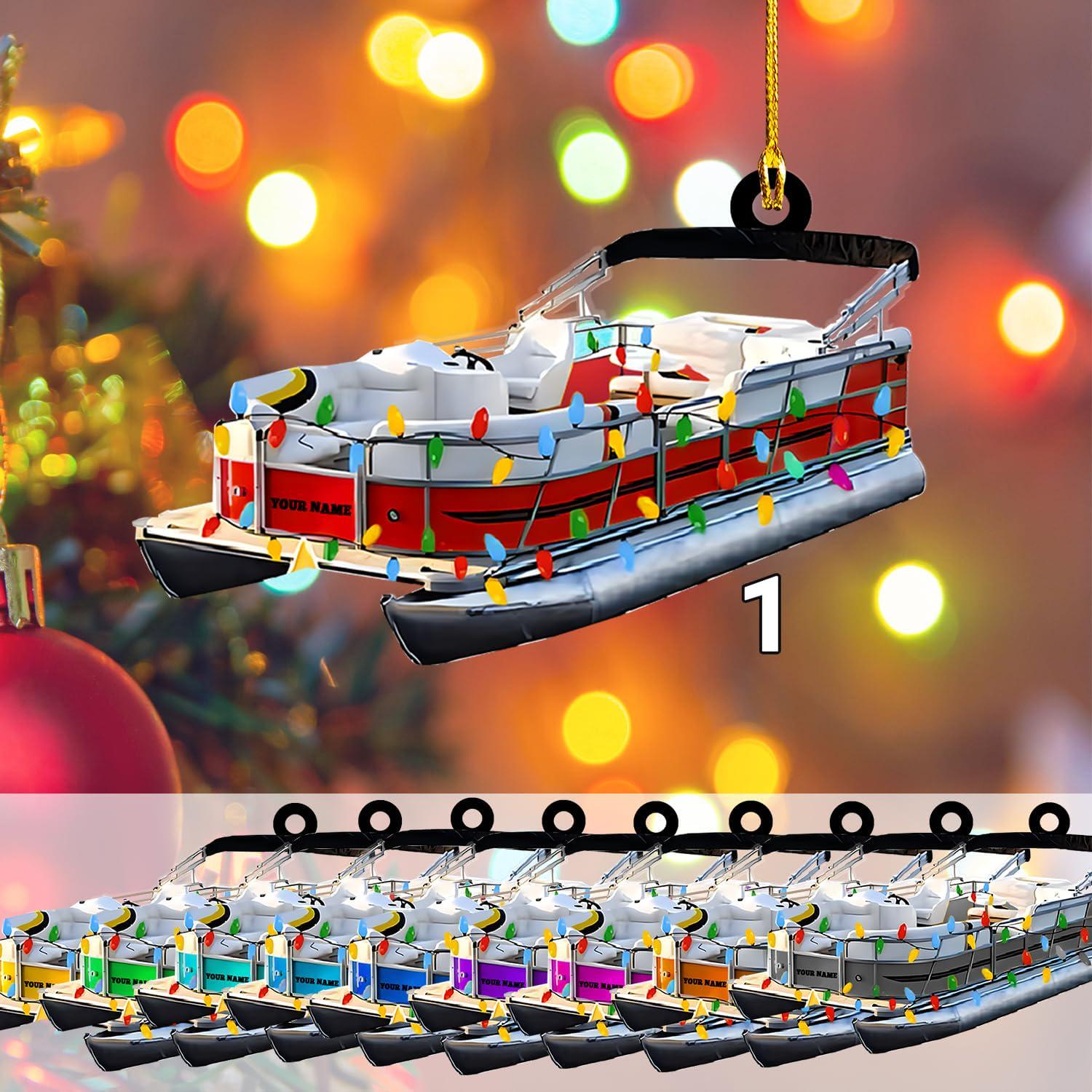 Custom Pontoon Ornament Boat Ornament Potoon Tree Hanging Decor ...
