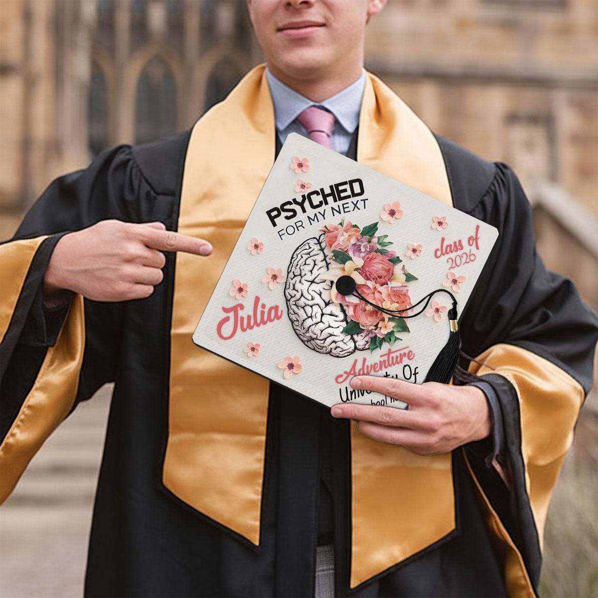 Mental Health Matters Graduation Cap Topper, Personalized Psychology ...