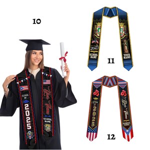 Personalized Puerto Rico Graduation Sash 2025, Puerto Ricans American ...