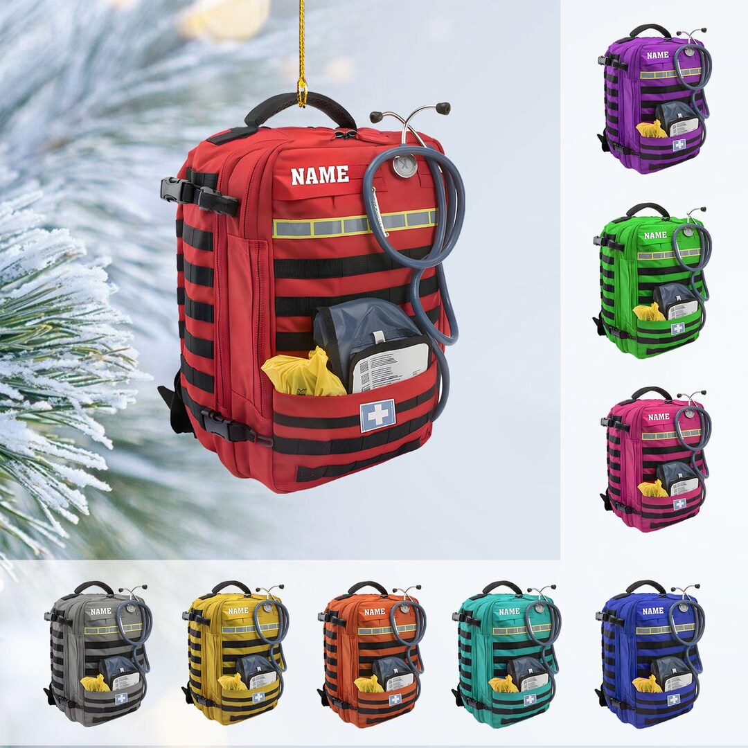 Personalized EMT Paramedic Bag Custom Shape Ornament Gift for Paramedic ...