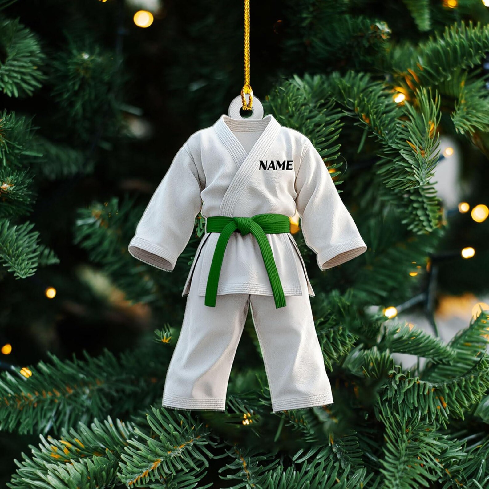 Personalized Karate Uniform Christmas Acrylic Ornament, Karate Lovers ...