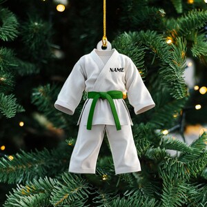 Personalized Karate Uniform Christmas Acrylic Ornament, Karate Lovers ...
