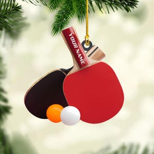 Personalized Table Tennis Ornament, Ping Pong Car Ornament, Ping Pong ...