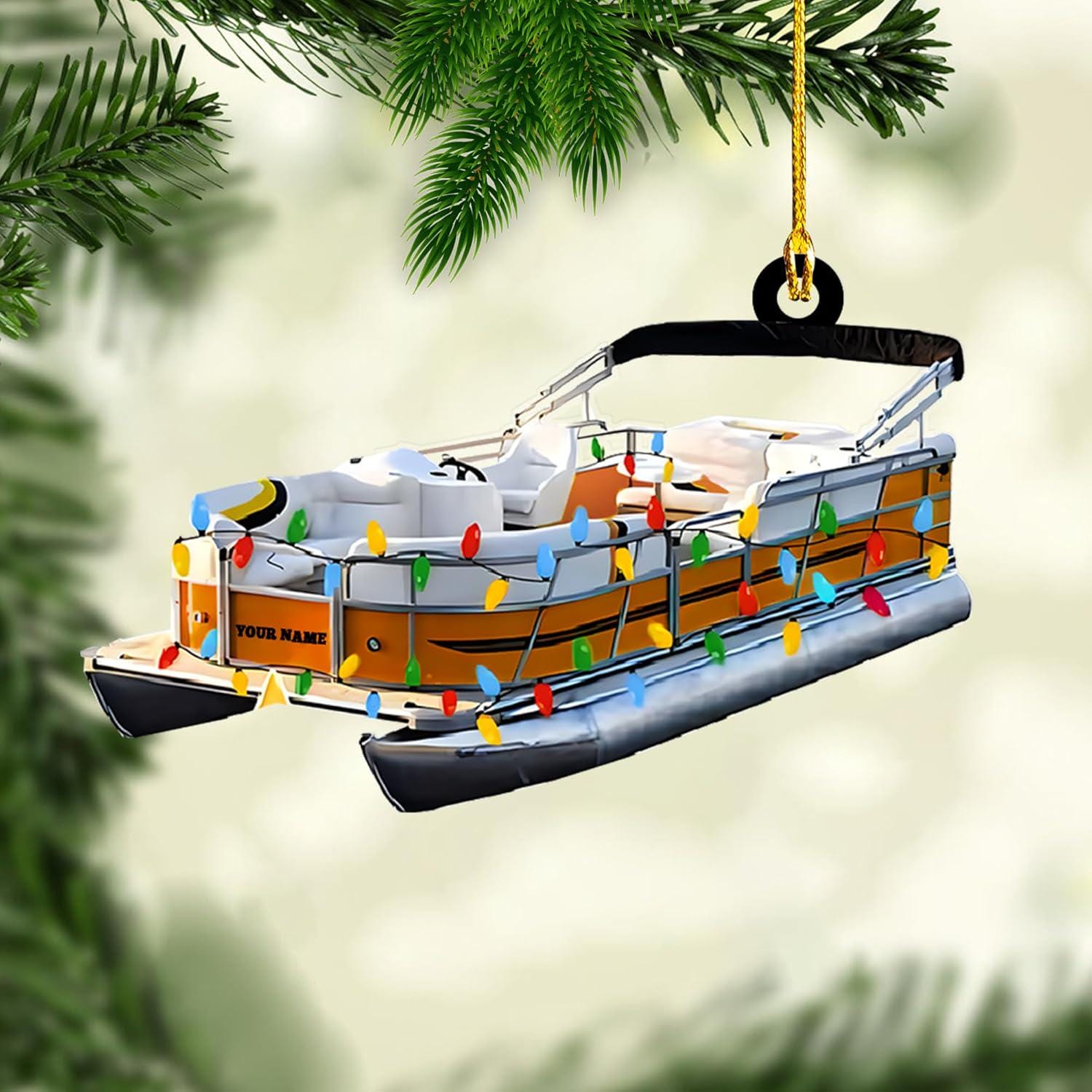 Custom Pontoon Ornament Boat Ornament Potoon Tree Hanging Decor ...