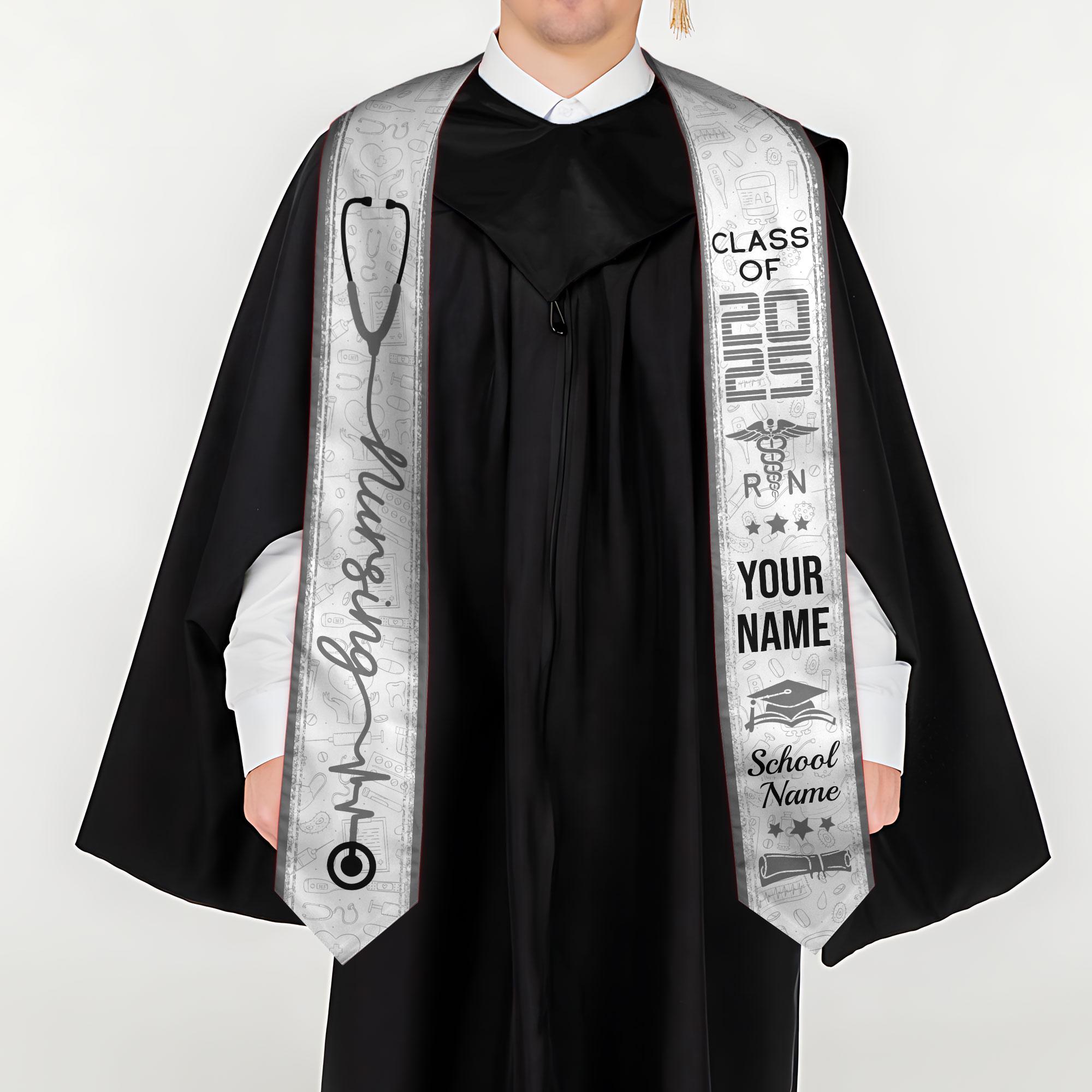 Customized Nursing Stole, Nursing Graduation Stole, RN Stole Nursing ...