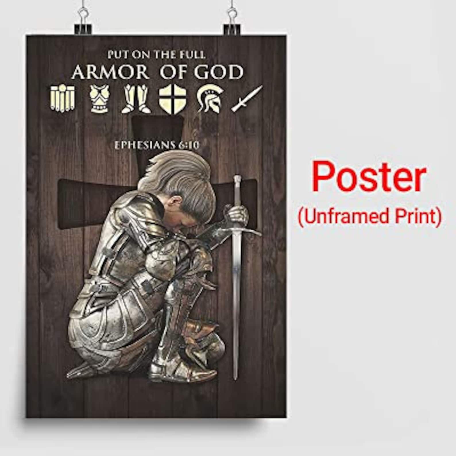 Personalized Armor of God Poster, Woman Man Warrior of God Put on the ...