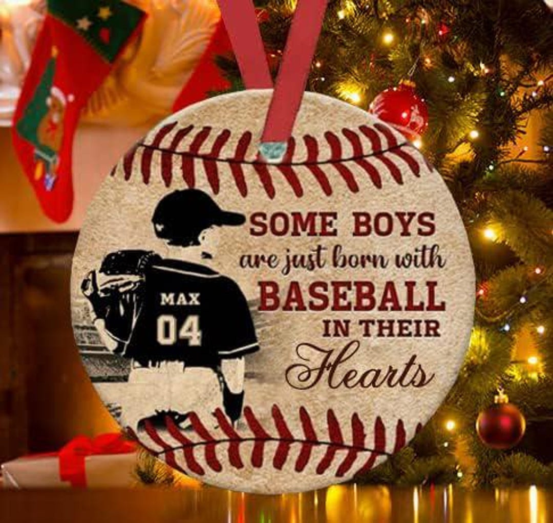 Personalized Baseball Player Christmas Ornament -baseball Equipment ...