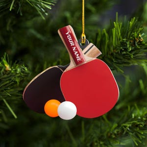 Personalized Table Tennis Ornament, Ping Pong Car Ornament, Ping Pong ...
