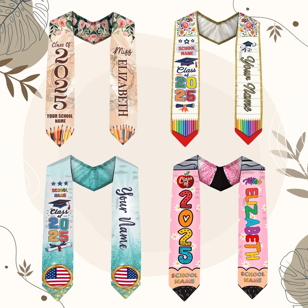 Custom Teacher Graduation Stole Class of 2026, Teacher Stole 2026 ...