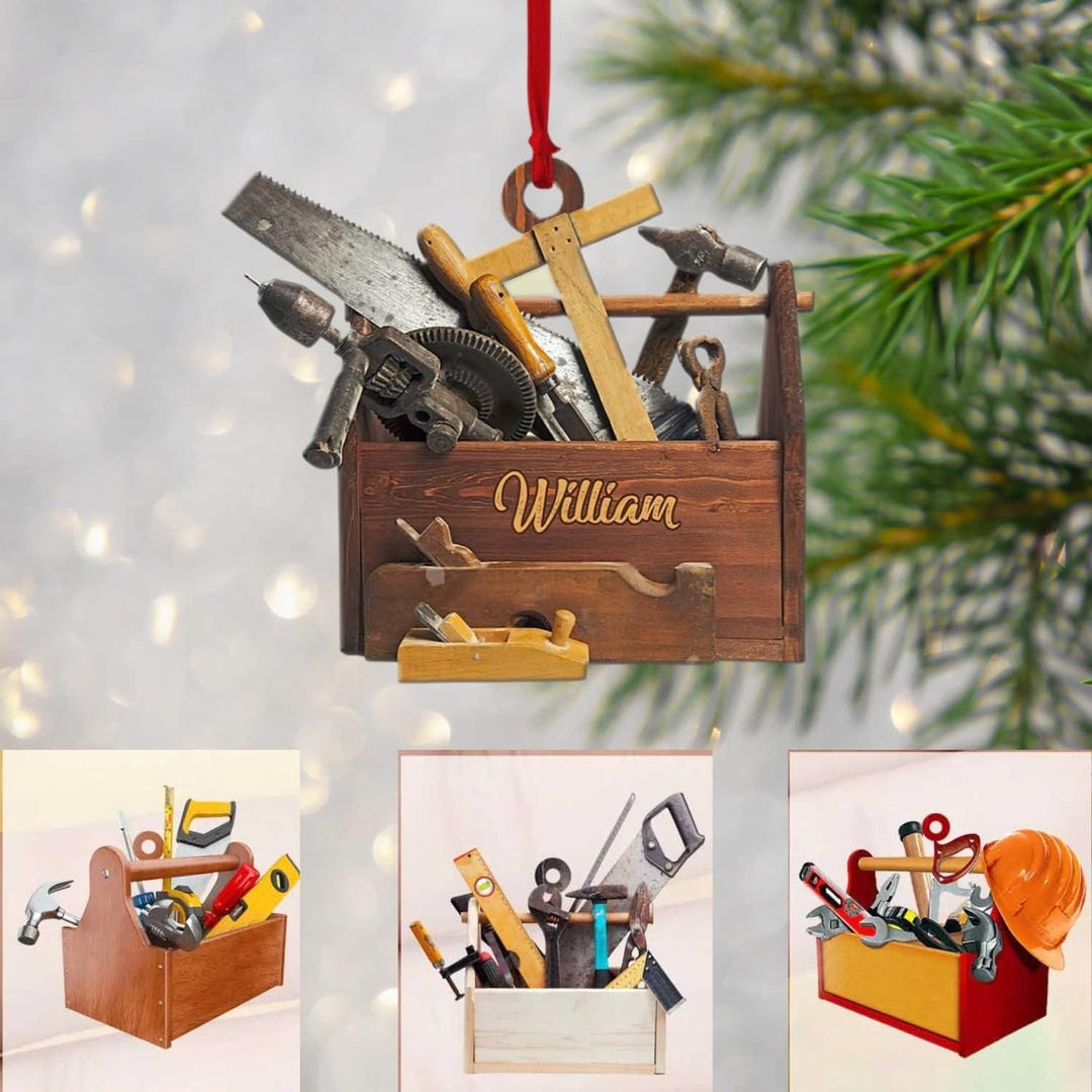 Mechanic Tool Box Ornament, Christmas Tree Mechanic Repair Shop Decor ...
