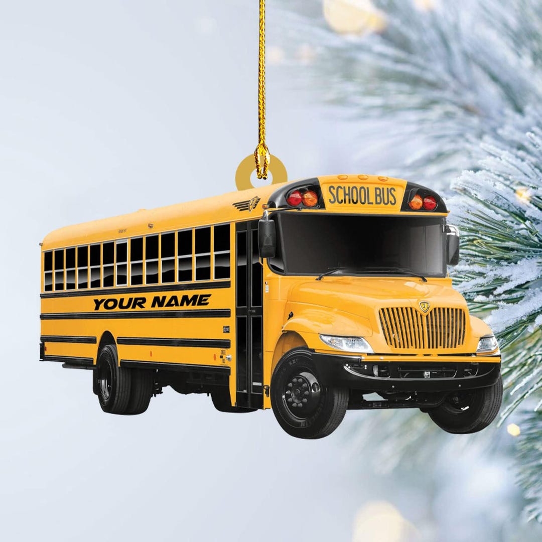 Custom Bus Driver Christmas Ornament, Personalized School Bus Christmas ...