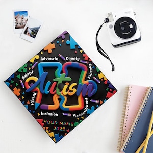 Celebrate Minds of All Kinds Graduation Cap Topper, Autism Awareness ...