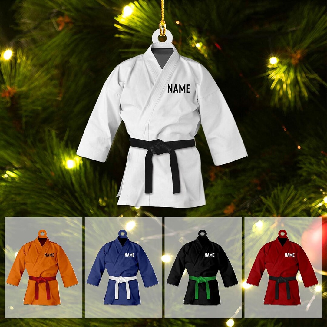 Custom Karate Uniform Ornament,personalized BJJ Ornament,custom Belt ...