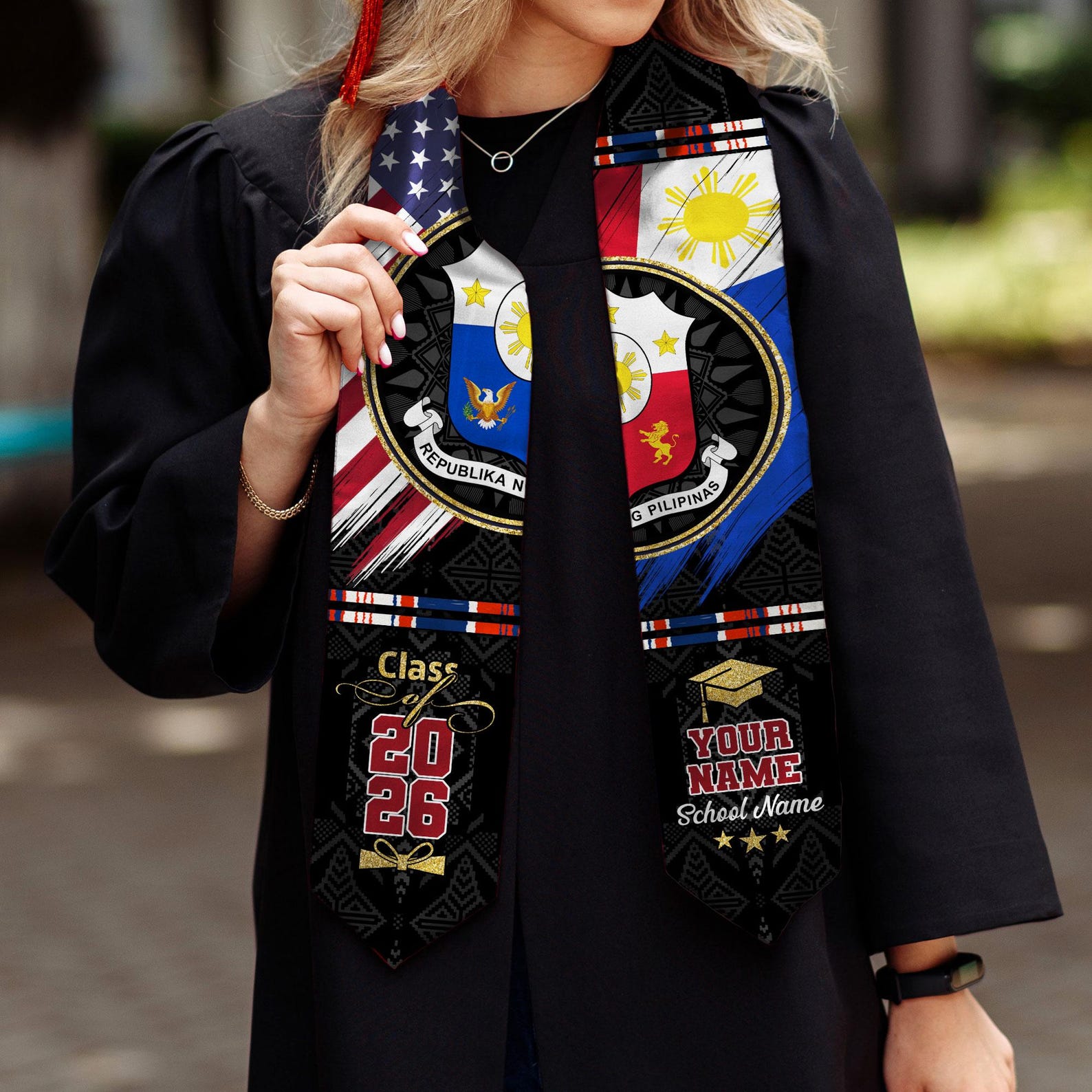Custom Filipino Graduation Sash 2026,filipino Graduation Sash ...