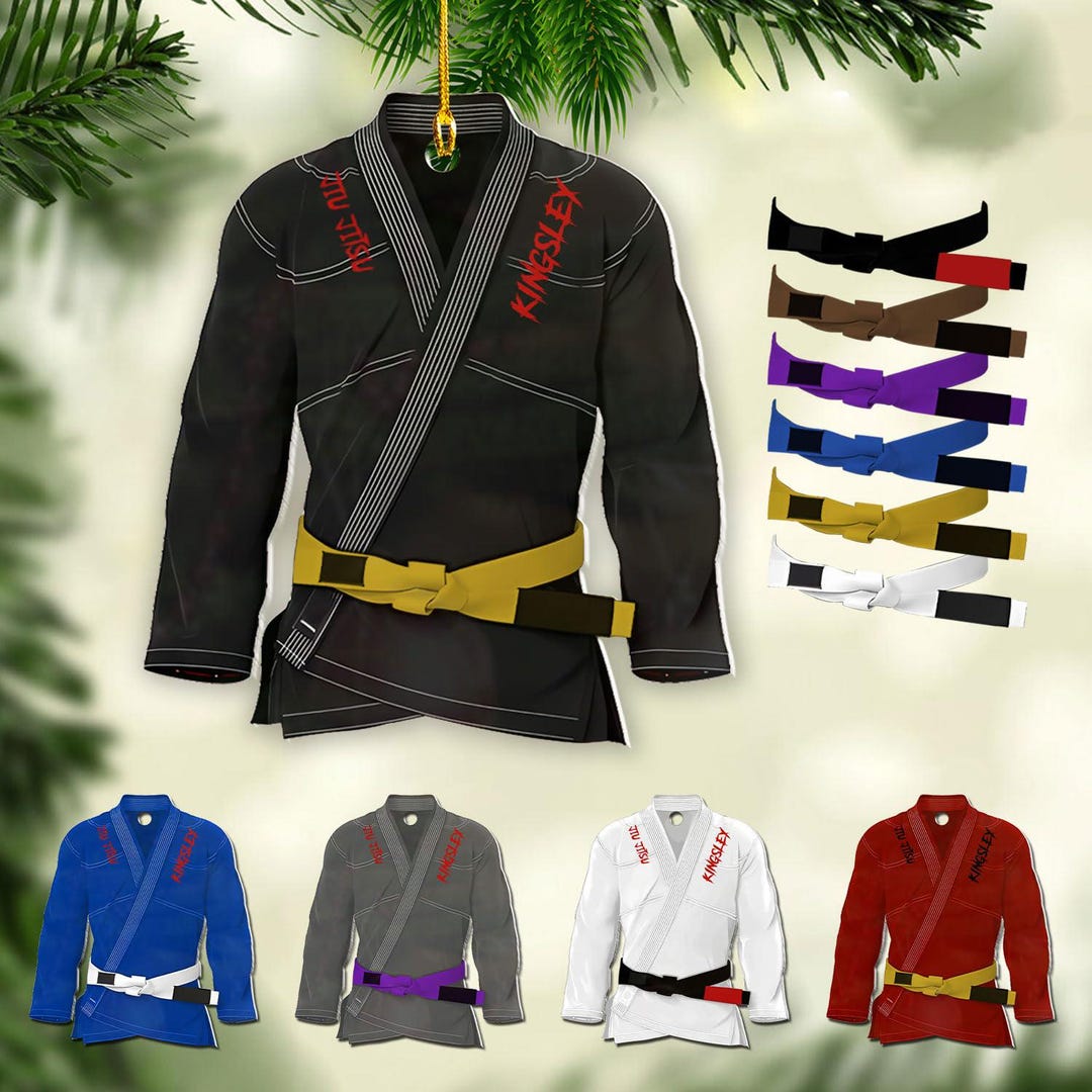 Custom Jiu Jitsu Uniform Ornament,personalized BJJ Ornament,custom Belt ...