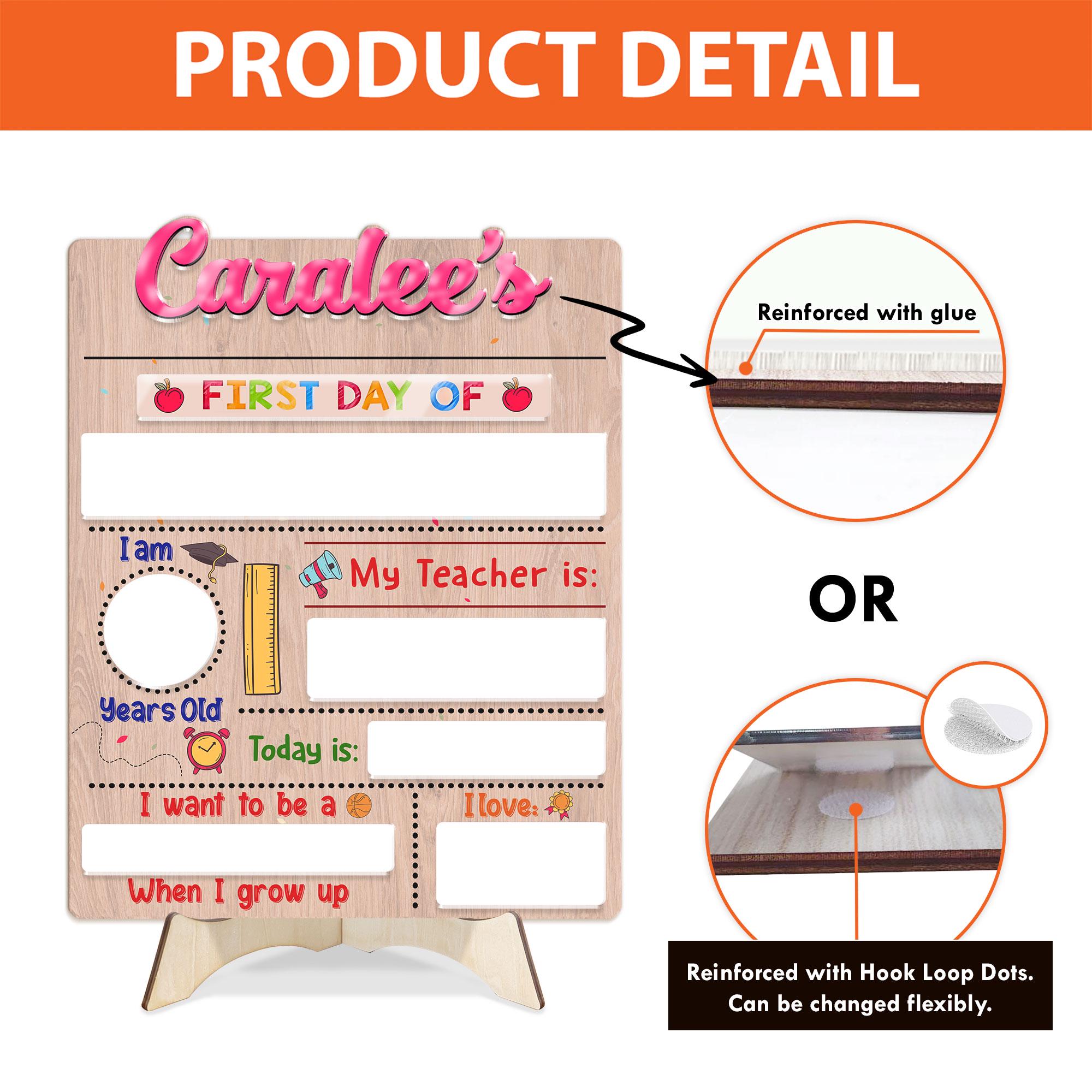 Personalized First Day of School Sign, Custom Last Day of School Sign ...