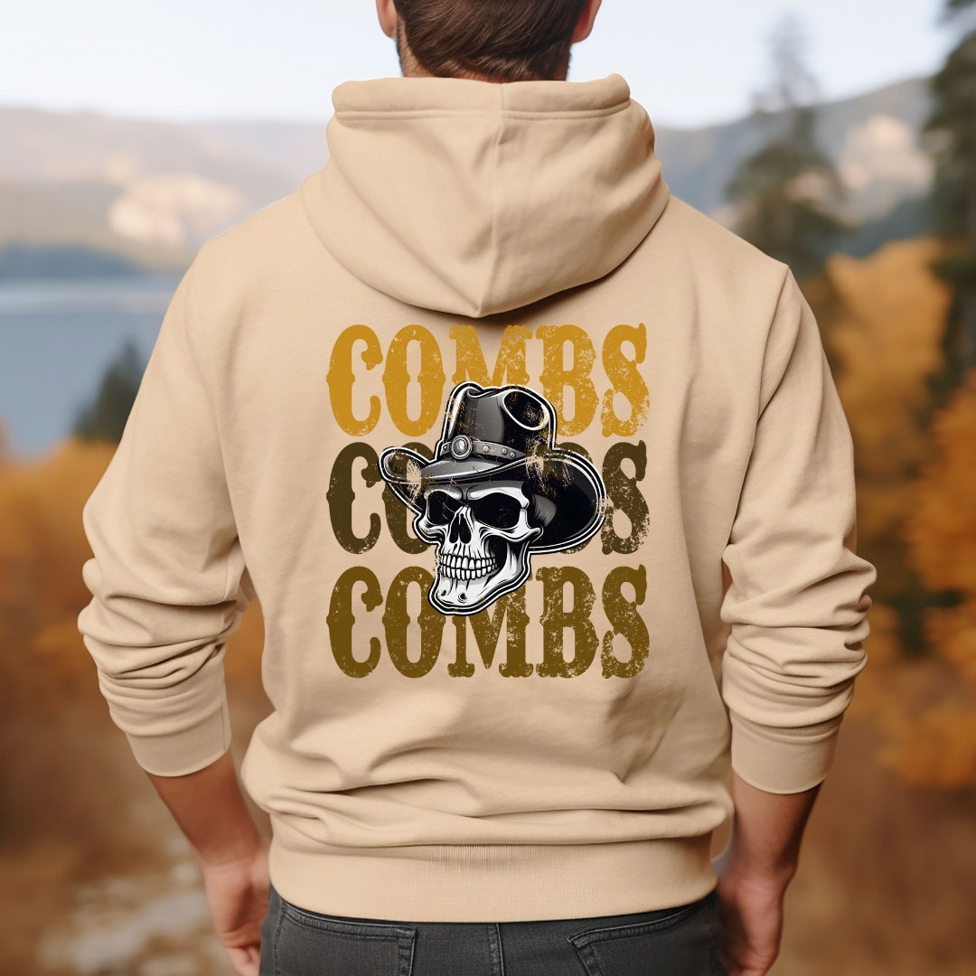 COMBS COMBS COMBS Skull Hoodie, Country Music Hoodie, Country Clothing ...