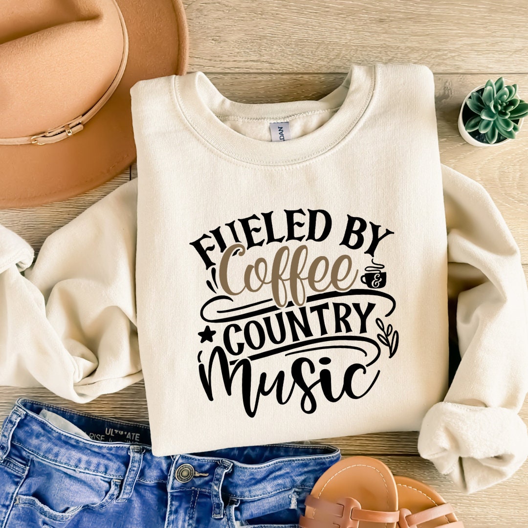 Fueled by Country Music Sweatshirt, Western Vibes, Country Music ...