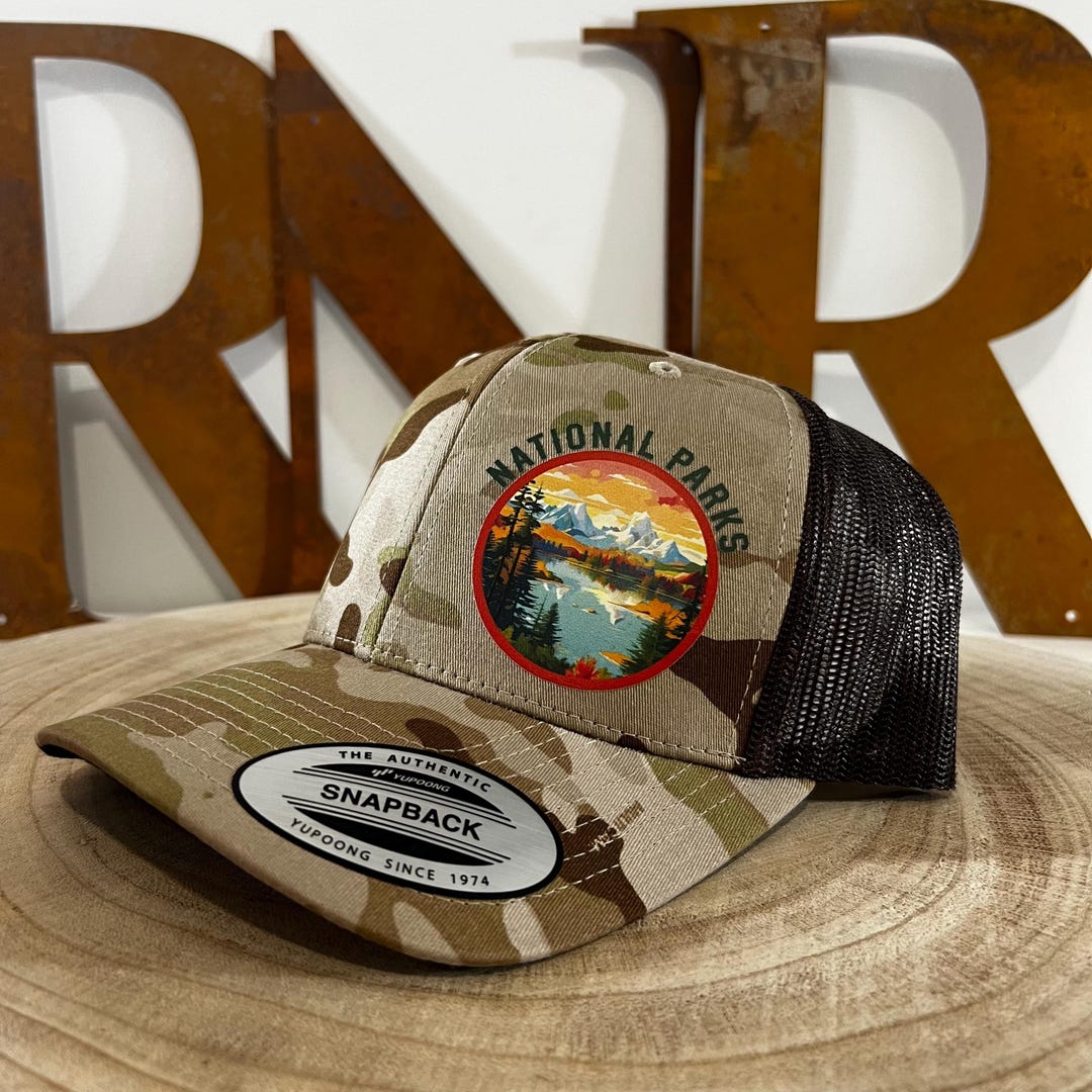 National Parks Camo Trucker Cap: Country Western Snapback Hat - Etsy