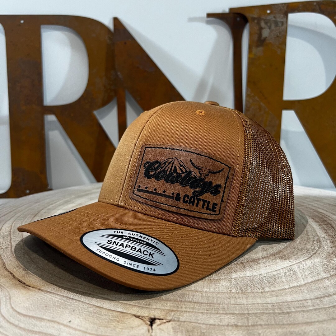 Cowboys & Cattle Caramel Trucker Cap - Country Western Snapback - Etsy