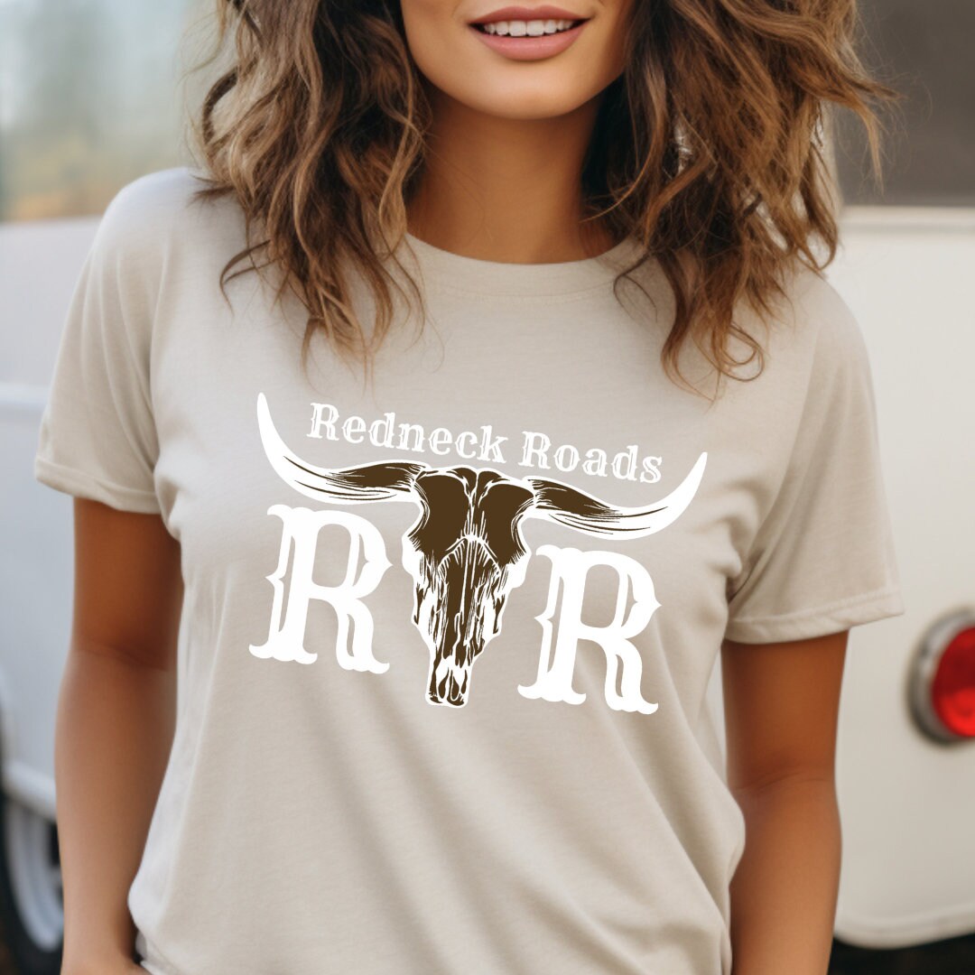 Redneck Roads Longhorn Tee, Western Vibes, Country Music, Graphic Tee ...