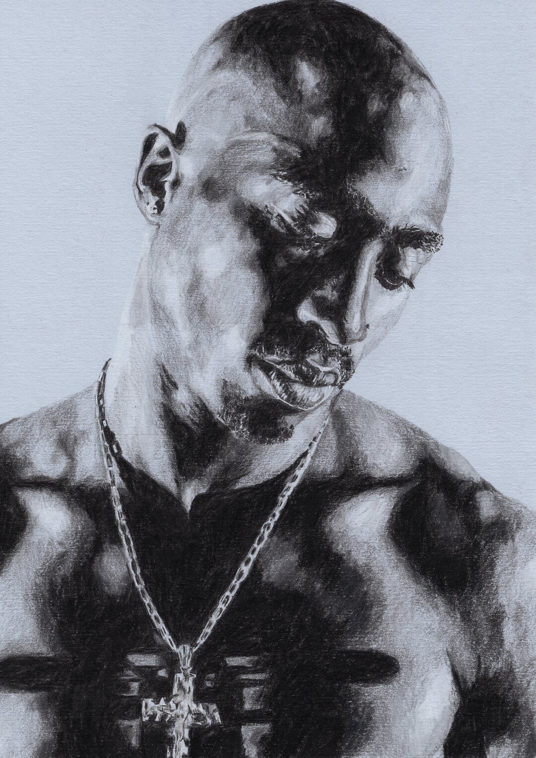 Tupac Rapper Hand Drawn Pencil Portrait Print - Etsy