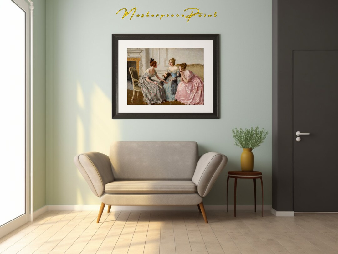 Gossip Portrait Vintage Victorian Woman Talk Painting Charles - Etsy