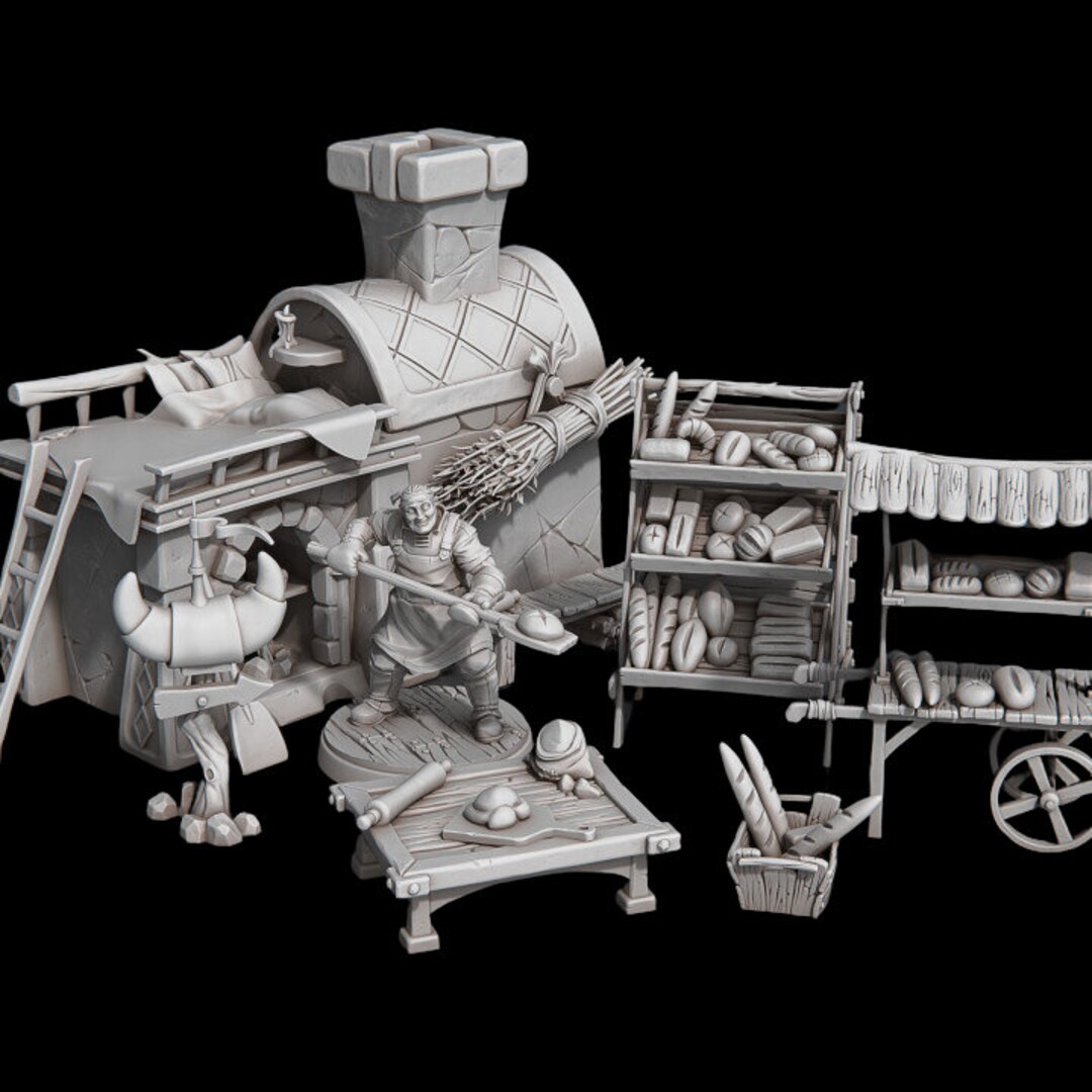 Figurine JDR - 32 mm - PNJ boulanger - d&d, Pathfinder et jeux de rôle ...
