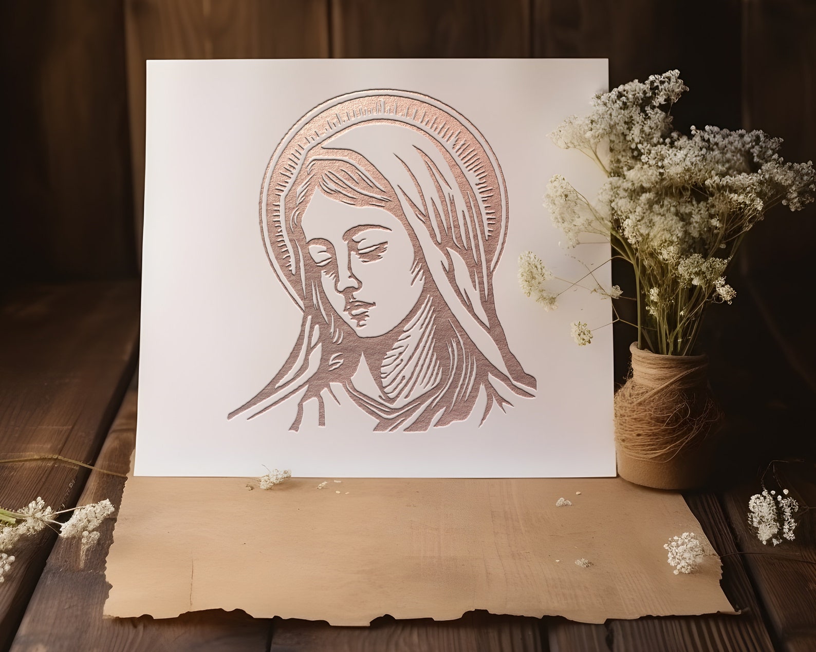 Our Lady Mary Vector Design Printable & Cutting File DIY Artwork: Ai ...