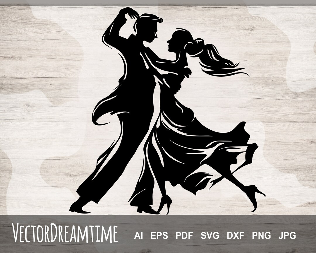 Dance Couple, Dancing Vector Design Printable & Cutting File DIY ...