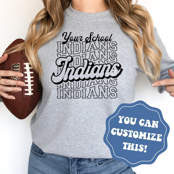 Custom Indians Sweatshirt - Etsy
