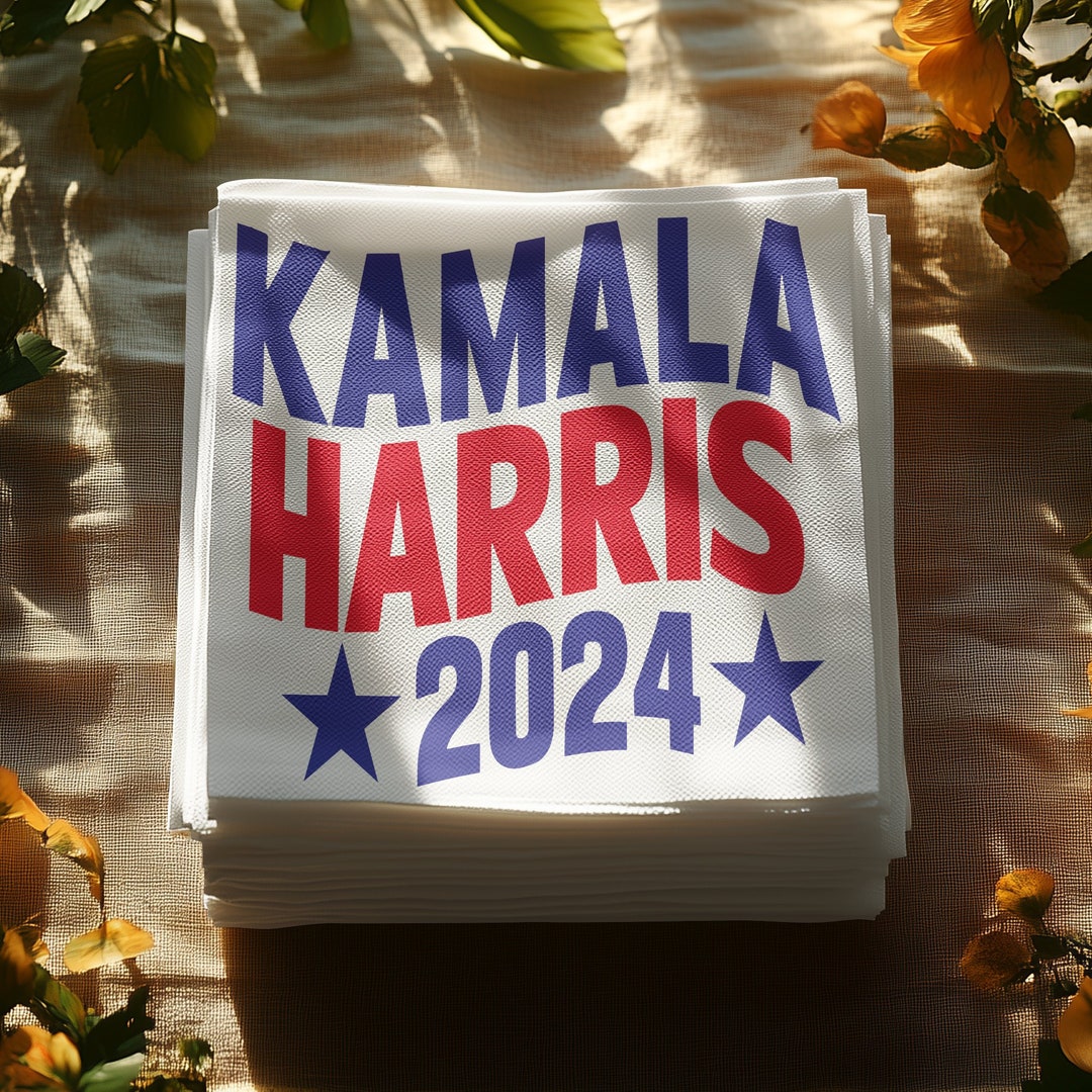 Kamala Harris 2024 Napkins, US Presidential Election Support, Party ...