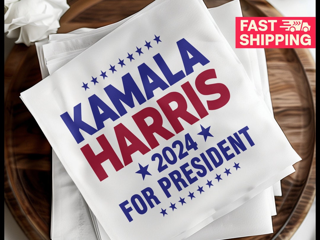 Kamala Harris 2024 Presidential Election Napkins, Support Kamala Harris ...