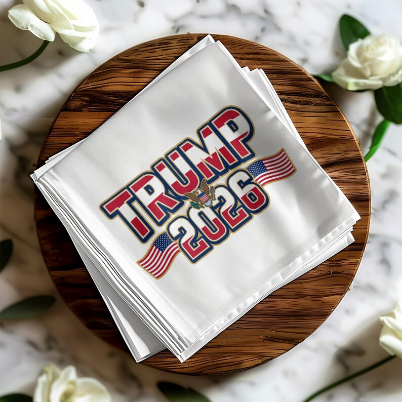 Trump 2026 Patriotic Cocktail Napkins | USA Election Party Supplies ...